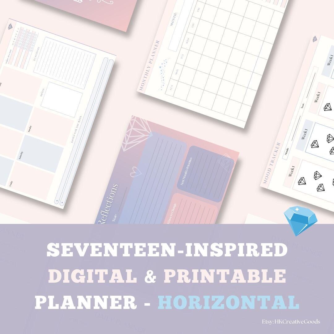 Seventeen-inspired Digital + Printable Planner: Stay Organized, Carat ...