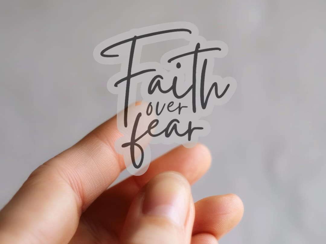 Faith Over Fear Sticker | Best Seller, Vinyl Laptop Sticker, Water ...