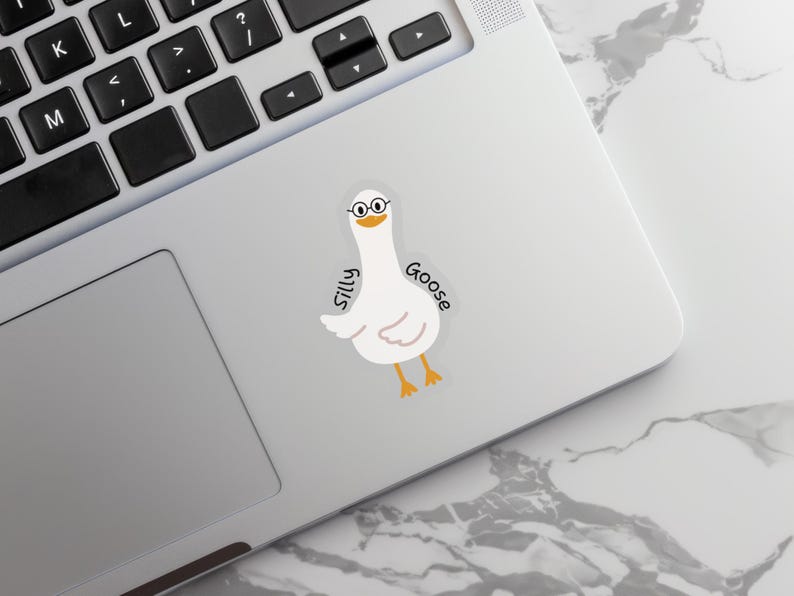 Silly Goose Nerd Sticker | Cute Laptop Stickers, School Stickers, Cute ...