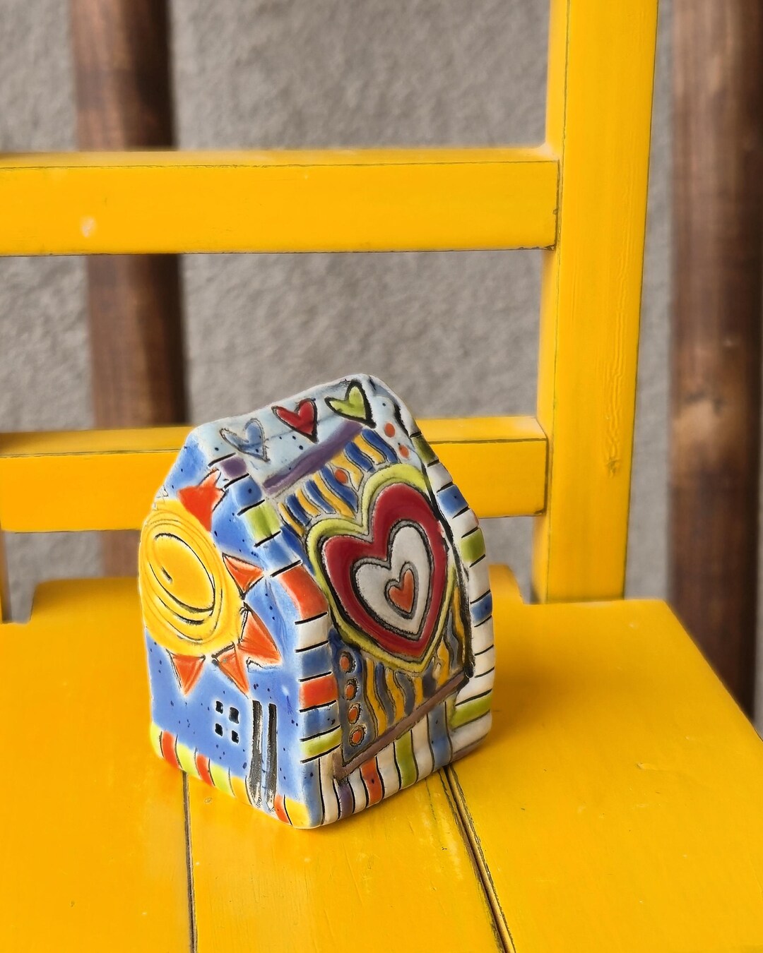 Ceramic House Rattle With Sunshine and Love - Etsy