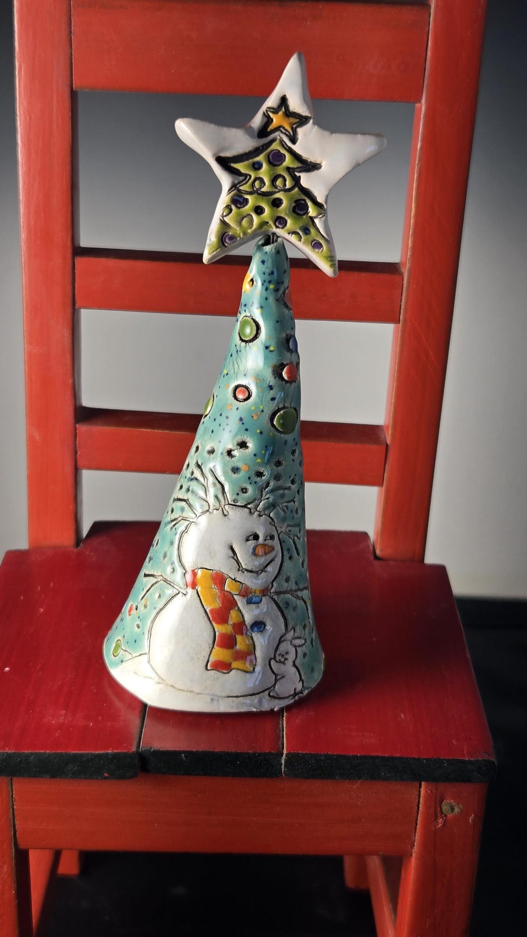 Ceramic Miniature Cone Tree With a Reversible Ceramic Star - Etsy