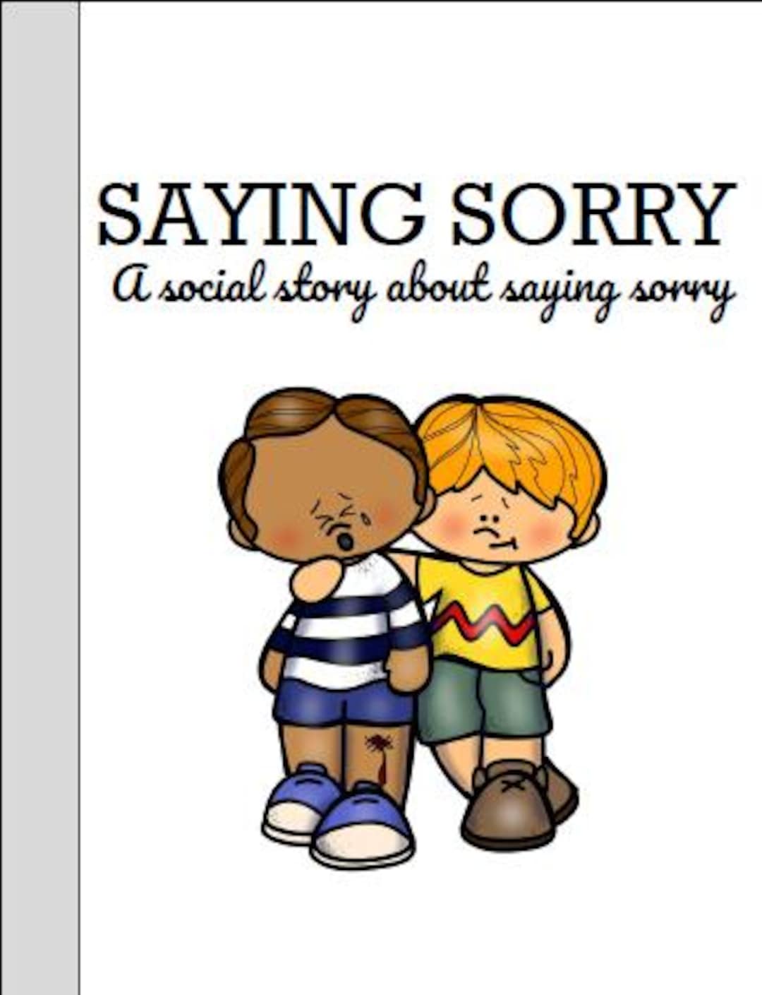Social Story: "saying Sorry"/apologizing - Etsy