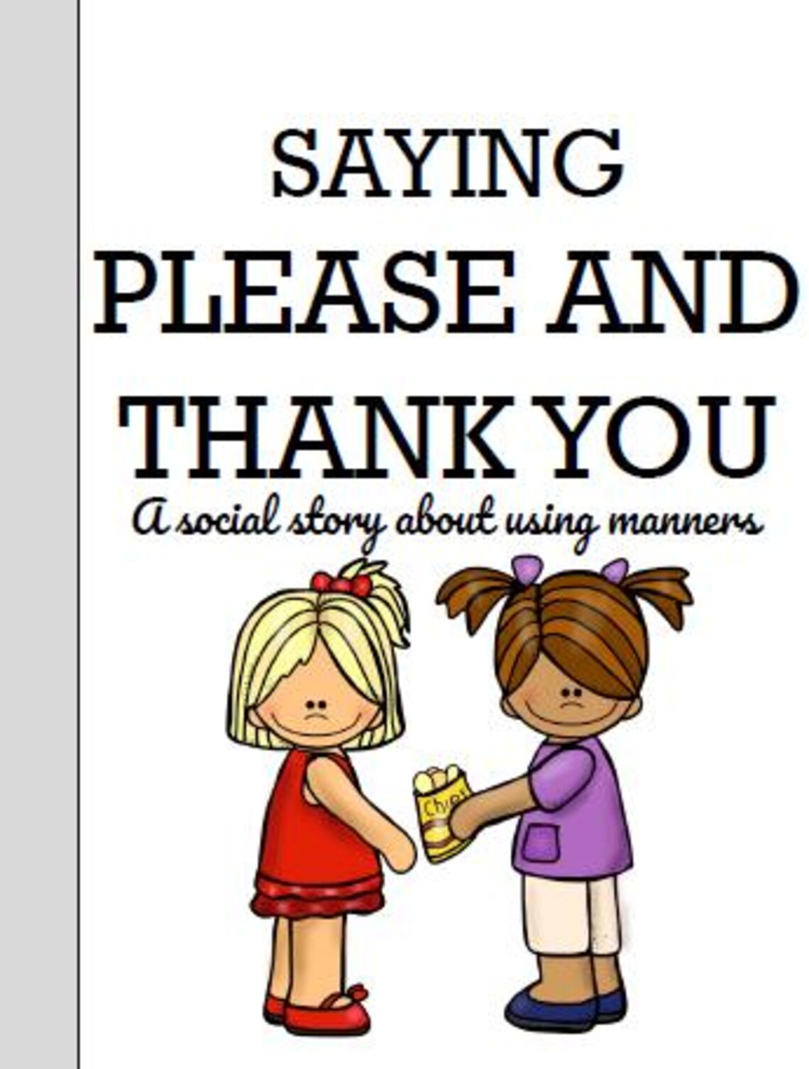 Social Story: "saying Please and Thank You" - Etsy