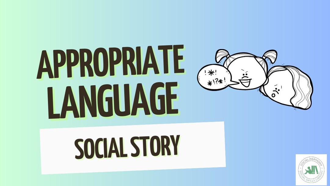 Social Story Using Appropriate Language/no Swearing - Etsy