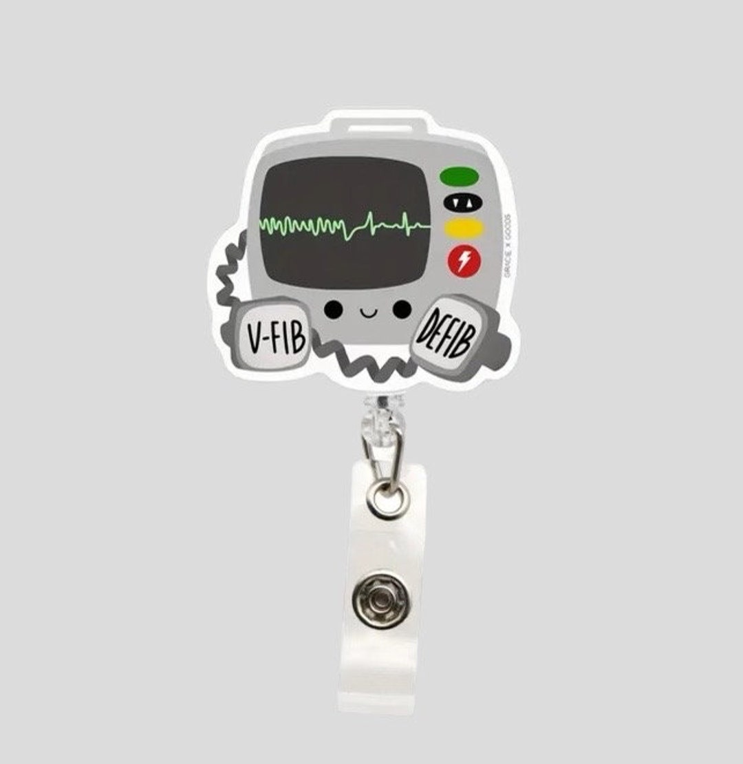Drop the Beat Retractable Nurse Badge Reel, Telemetry Monitor Name Clip ...