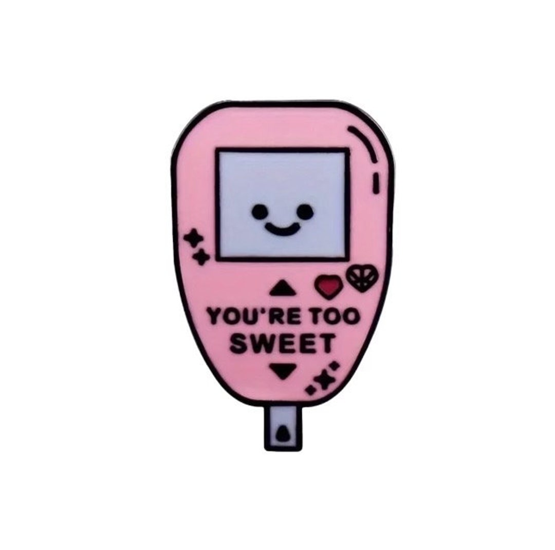 Blood Glucose Meter Enamel Pin, Glucometer Brooch, Diabetic Sugar Check ...