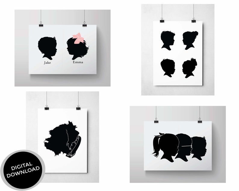 Custom DIGITAL Silhouette / Personalized Silhouette /digital - Etsy