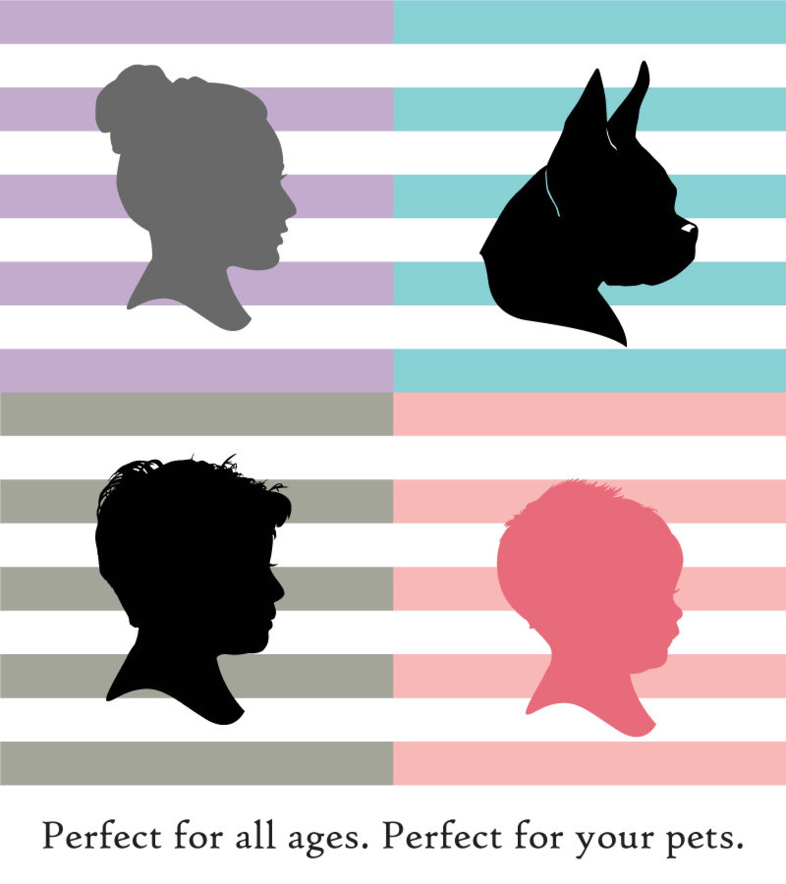 Silhouette Custom Print Made From Your Photo - by Simply Silhouettes ...