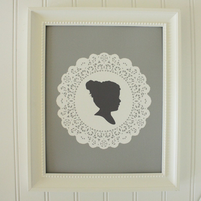 Custom Silhouette Print Doily Design - Etsy