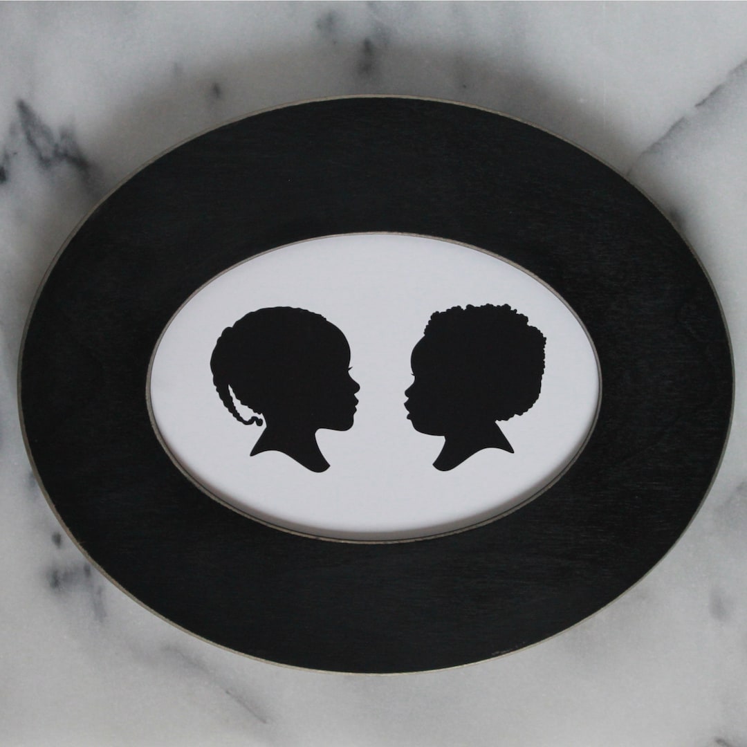 Custom Silhouette Double Print With 2 Silhouettes // Sibling Silhouette ...