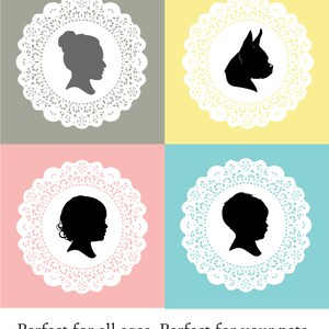 Custom Silhouette Print - Doily Design - Etsy