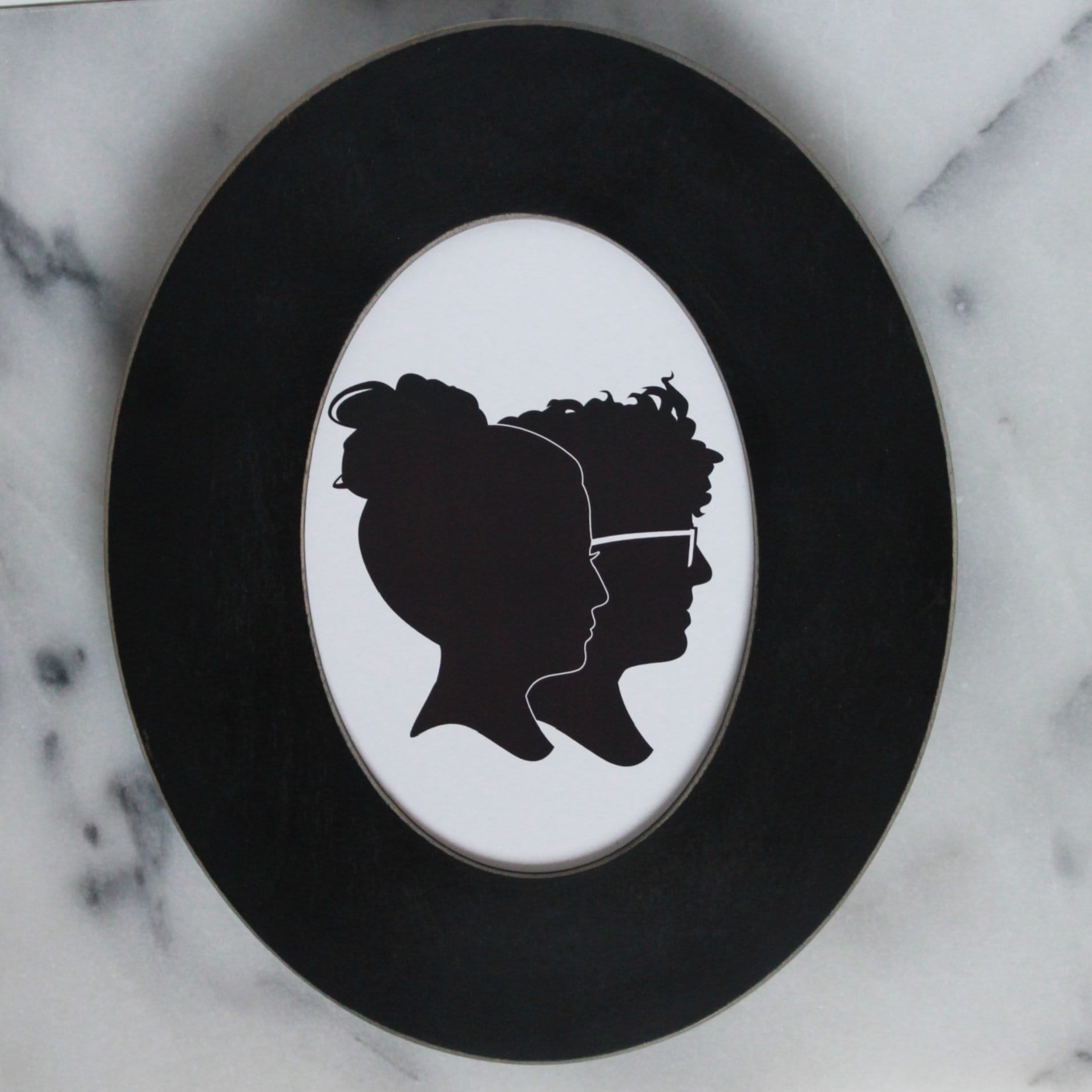 Custom Silhouette Double Print With 2 Silhouettes // Sibling Silhouette ...
