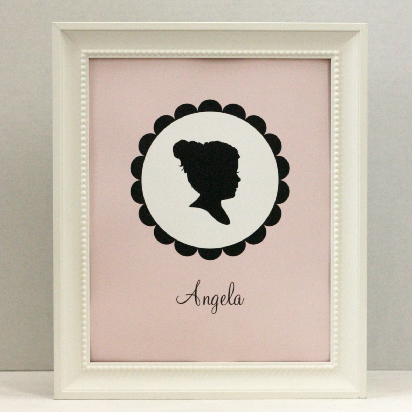 Personalized Custom Silhouette Print Made From Your Photo - With ...