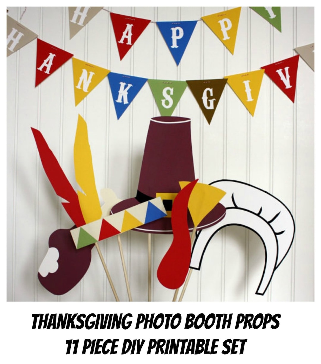 Thanksgiving PHOTO BOOTH PROPS Photo Props Printable (11 Pcs.) - Diy ...