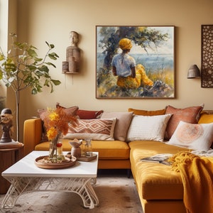 Gullah Geechee Art, Black Women Under Tree, Lowcountry Art Water Color ...