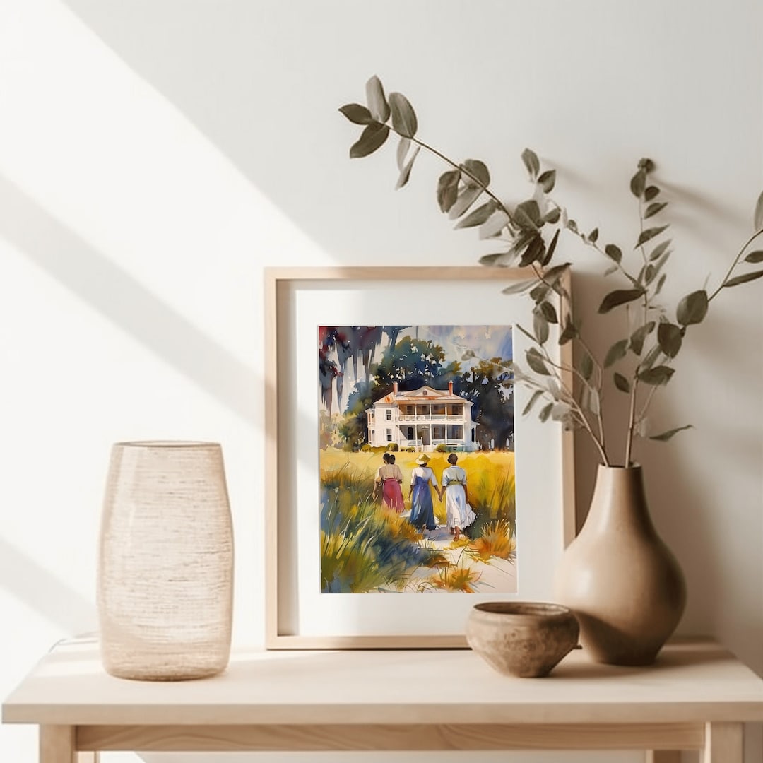 Gullah Geechee Art, Walking the Way Home, Lowcountry Art Water Color ...