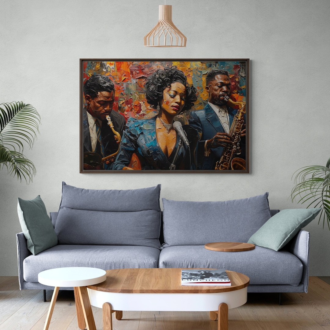 Ella Fitzgerald, Queen of Jazz, Oil Painting Canvas Print, African/afro ...