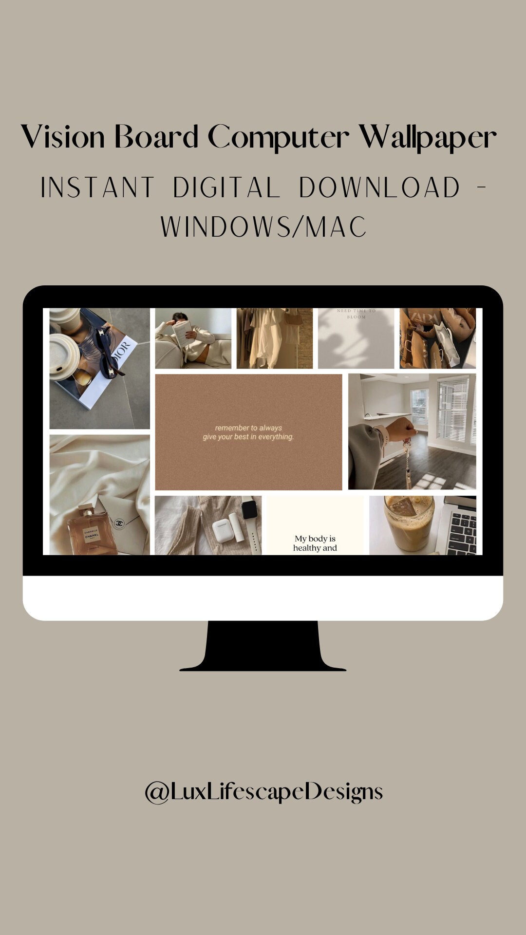 Serene Dreams: A Digital Vision Board for the Soft, Calm, and Elegant ...