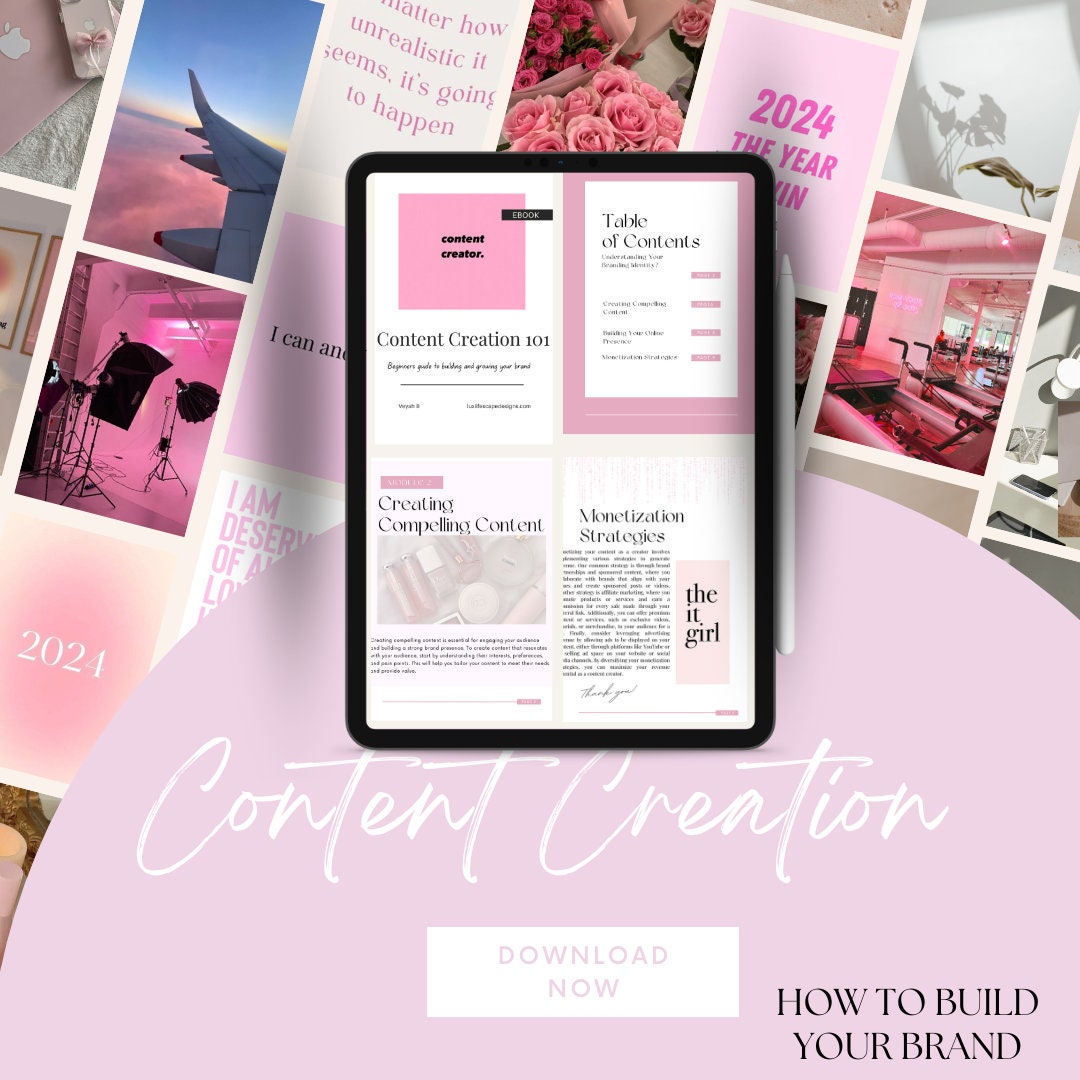 Beginners Guide to Becoming a Famous Content Creator, Influencer E-book ...