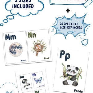 ABC Flashcards | Watercolor Alphabet | Learning Resource | Preschool ...