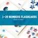 Numbers Flashcards | Number Cards 1-20 | Watercolor Alphabet | Learning ...