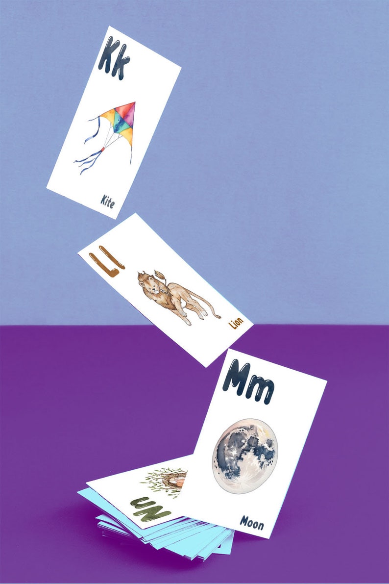 ABC Flashcards | Watercolor Alphabet | Learning Resource | Preschool ...