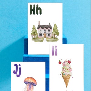 ABC Flashcards | Watercolor Alphabet | Learning Resource | Preschool ...