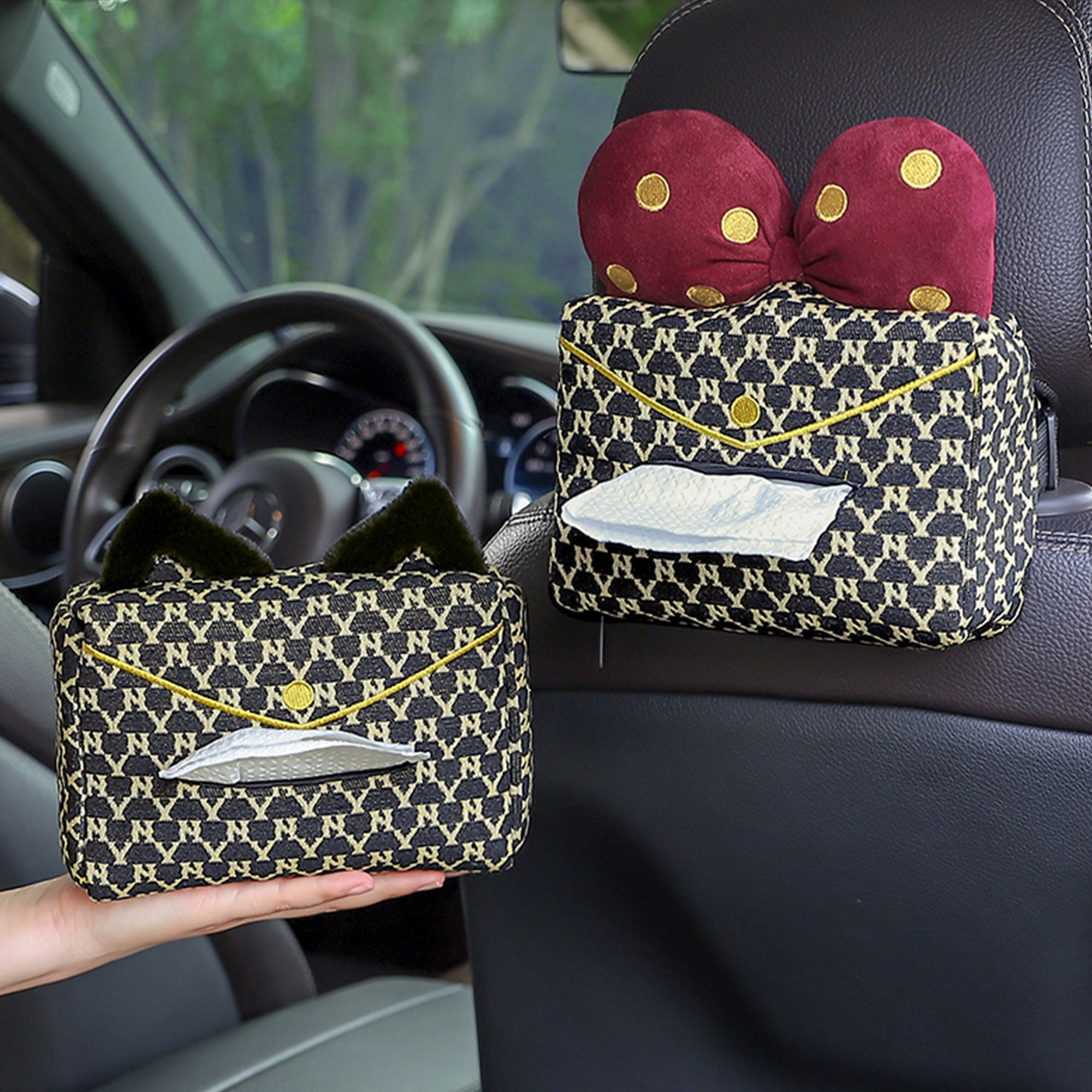 Car Paper Towel Holder, Decorative Auto Tissue Box - Etsy