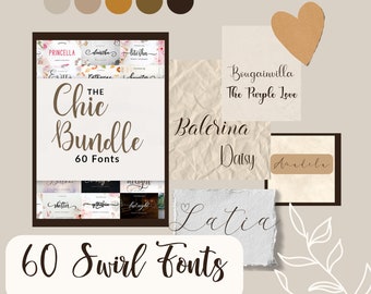 The Ultimate 50 Fonts - Font Bundle, Cricut, Canva Font, Script Font ...