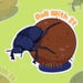 Dung Beetle - Roll With It Clear Vinyl Sticker | Wildlife Sticker - Etsy
