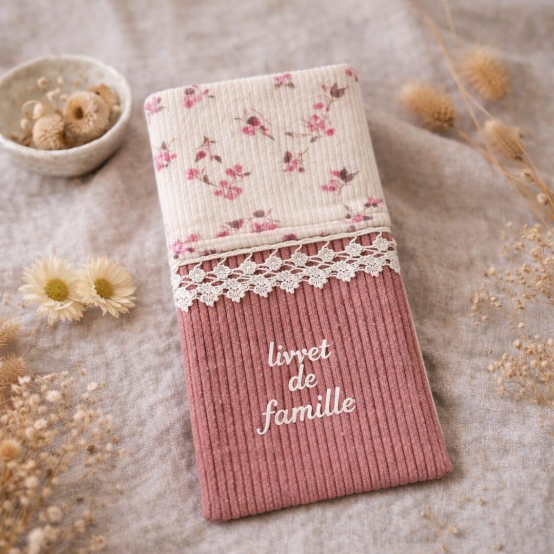 Family Record Book Cover – Pink Velvet & Customizable Lace - Etsy