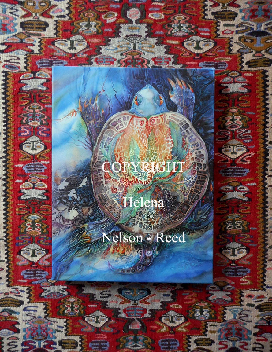 Turtle Mother Signed Canvas Giclee Helena Nelson Reed Art - Etsy