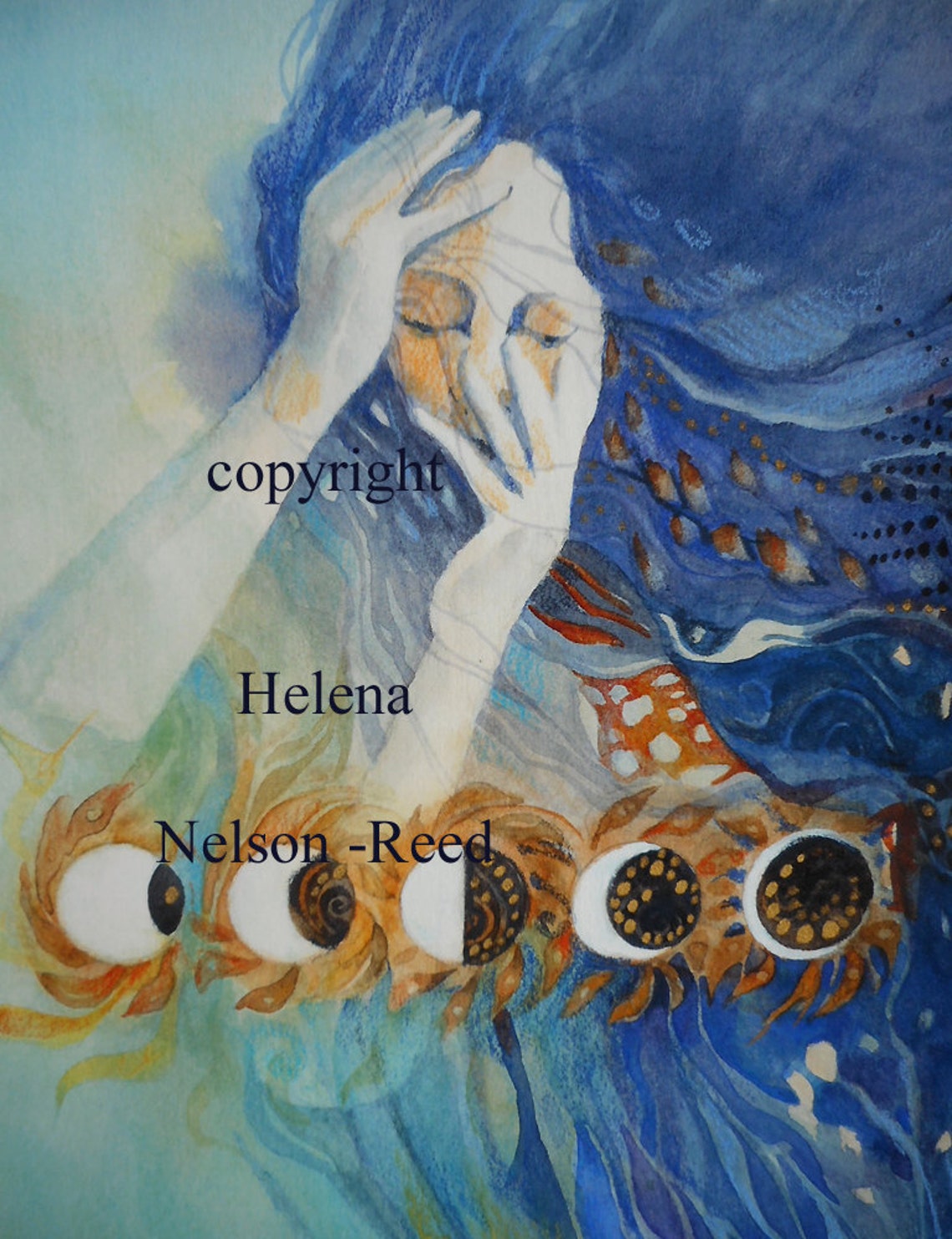 Windhorse Woman, Original Art by Helena Nelson - Reed, Signed Giclee - Etsy