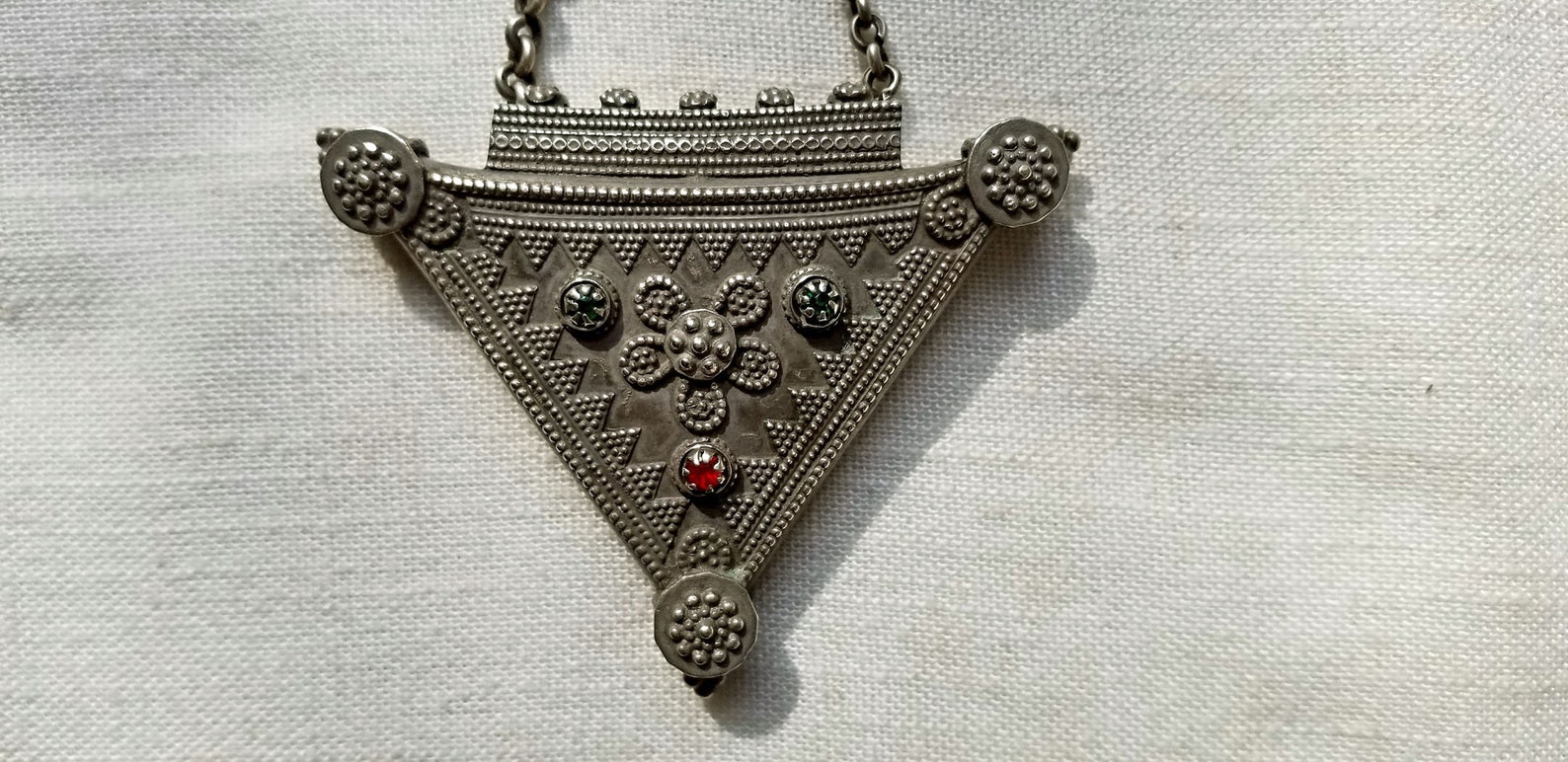 Tribal Silver Collector Gorgeous Old Vintage Triangular - Etsy
