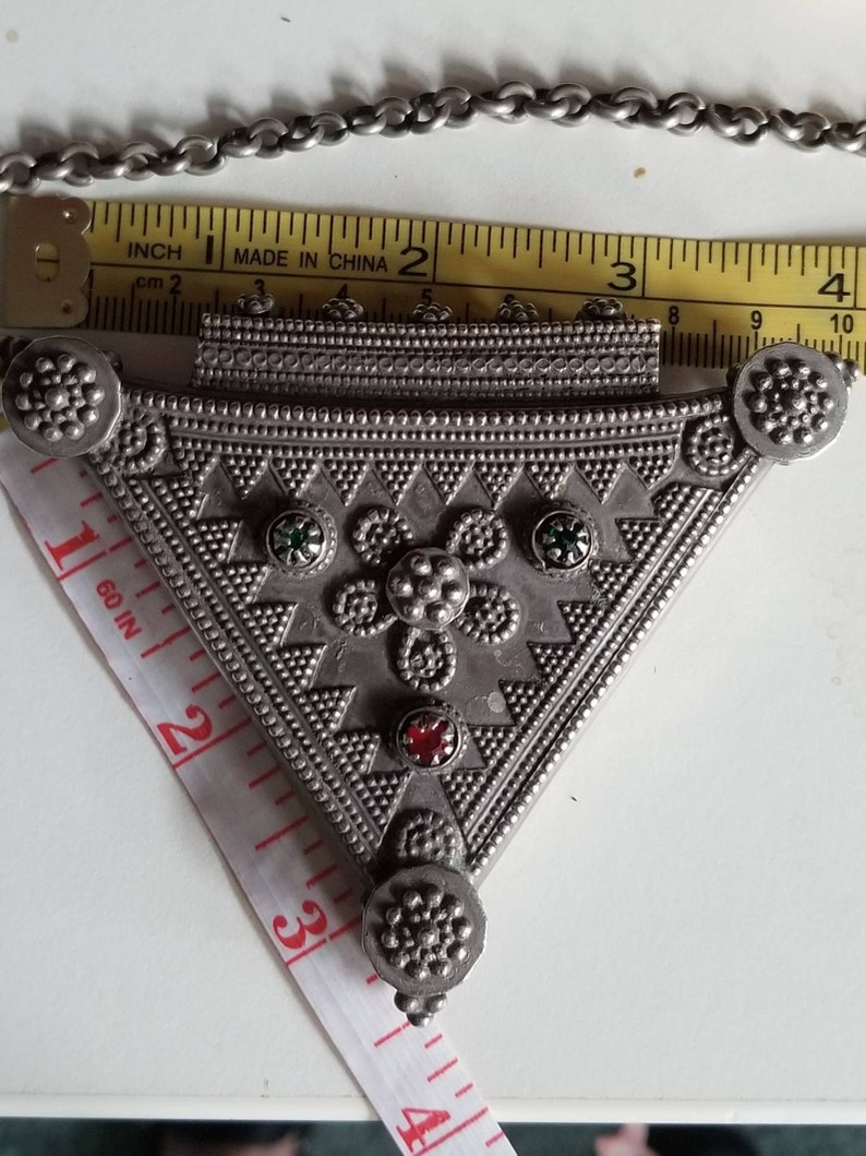 Tribal Silver Collector Gorgeous Old Vintage Triangular - Etsy