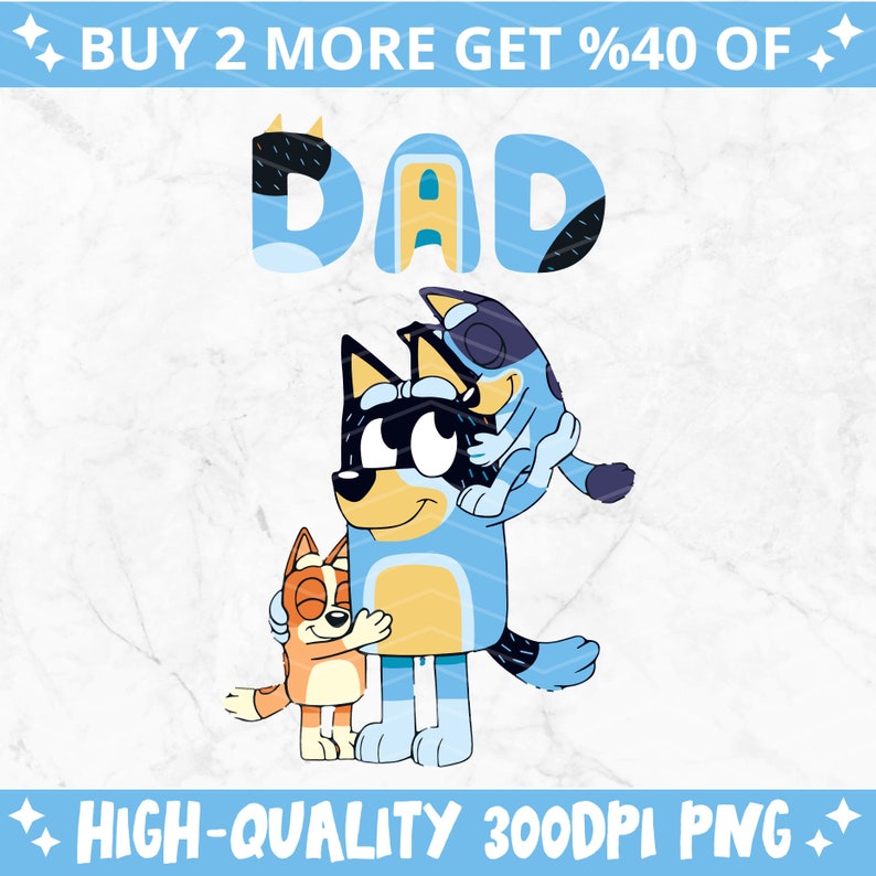 Bluey Dad PNG, Bingo Dad PNG, Bluey Family PNG, Fathers Day Png, Bluey ...