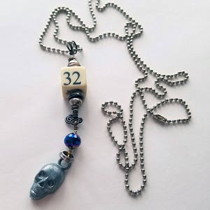Upcycled Necklace, Vintage Game Cube, Skull Necklace, Found Object ...