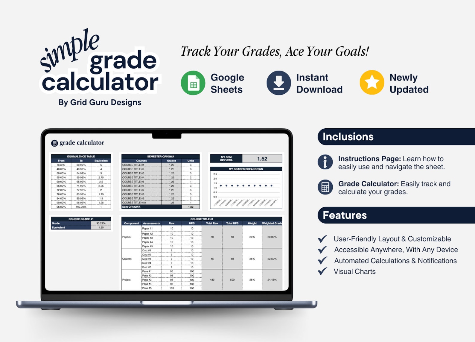 Simple Grade Calculator for School, Easy-to-use Tool for Any Grading ...