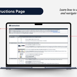 ALL-IN-ONE Study Planner, Google Sheet Template, Academic Organizer ...