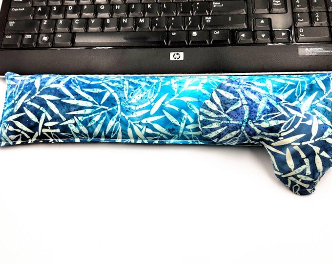 Computer Ergonomic Keyboard Wrist Rest Set: Flax & Rice Filling, Carpal ...