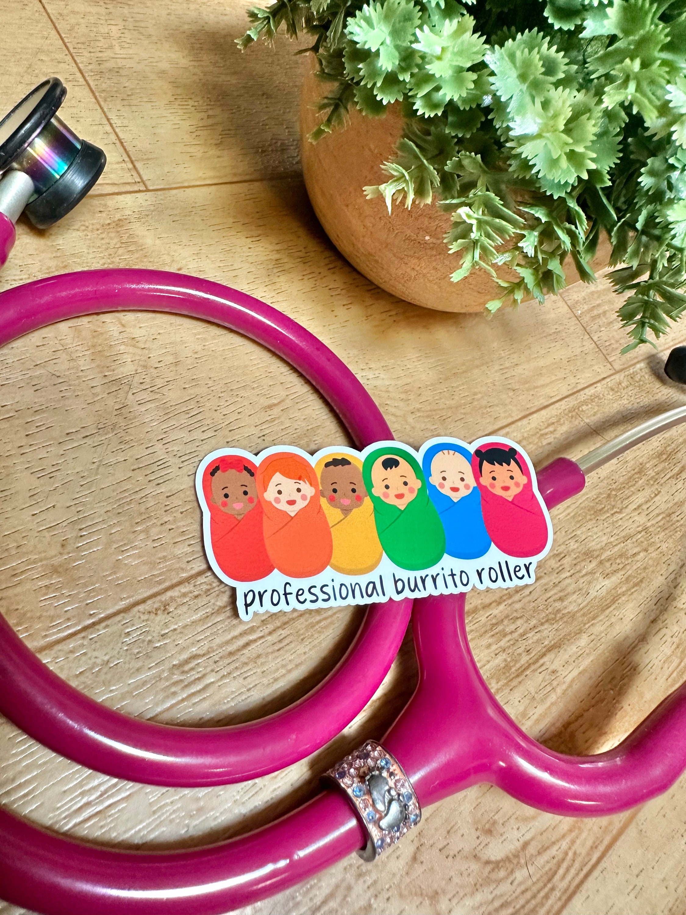 Baby Burrito Sticker Waterproof Vinyl | NICU Sticker | Nursing ...