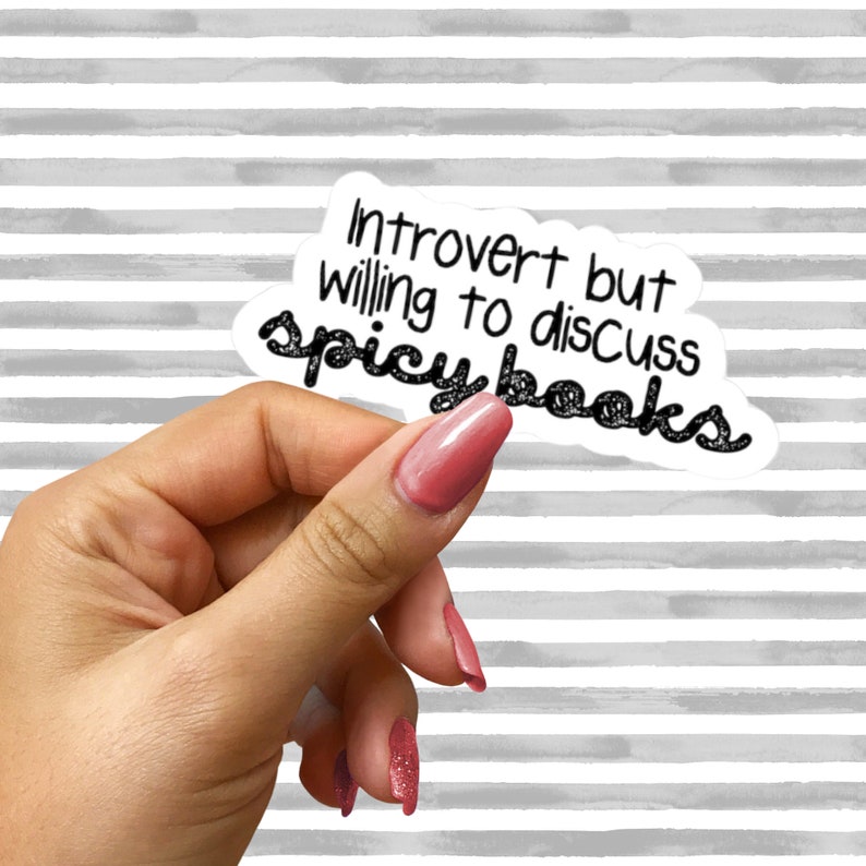 Funny Introvert Sticker Waterproof Vinyl Cute Bookish Stickers ...