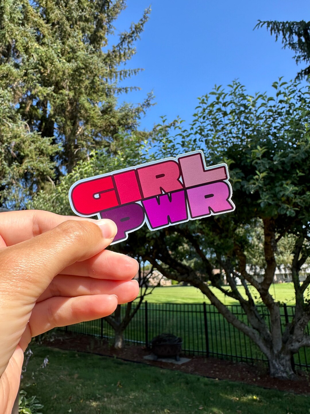 Girl Power Sticker Waterproof Vinyl | Holographic Sticker | Cute ...