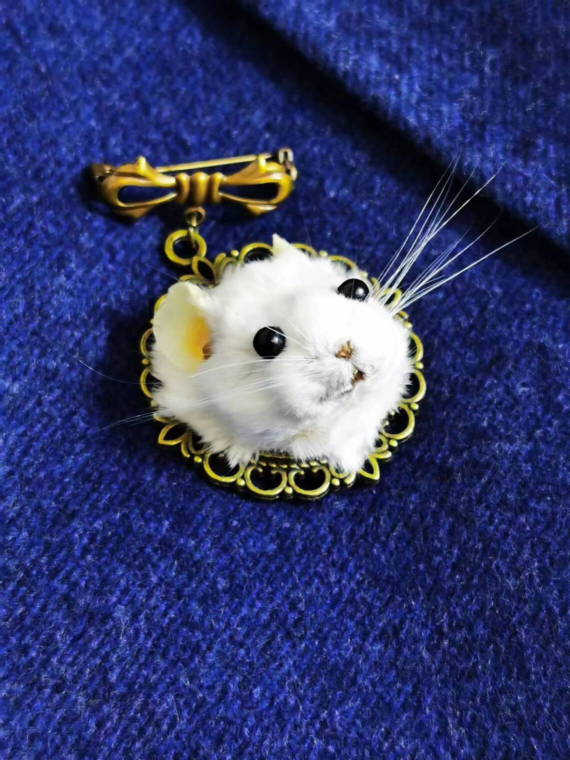 This is a Lovely Real Mouse Head Taxidermy Brooch \ Miniature Animal ...