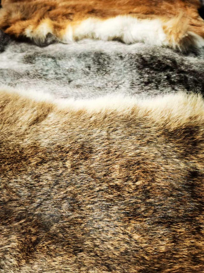 Large Soft Rabbit Fur Holster for Crafts and Decor 12*18 in Premium Fur ...