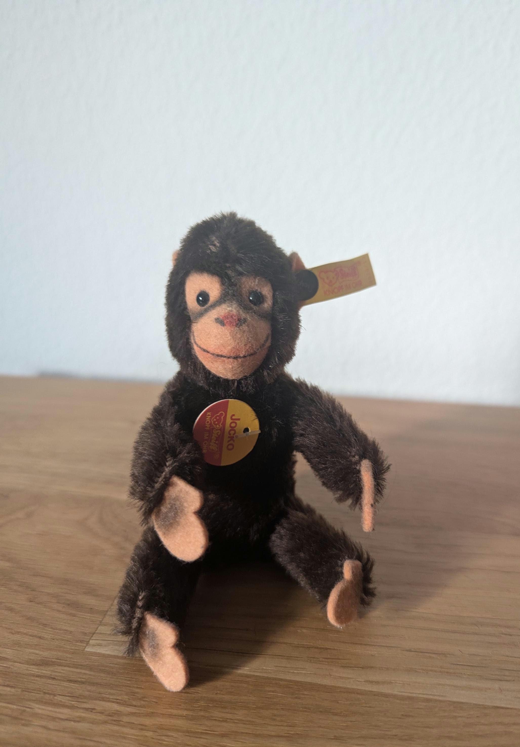 Vintage Steiff Jocko Plush Monkey, 1980s Classic Collectible With Tags ...