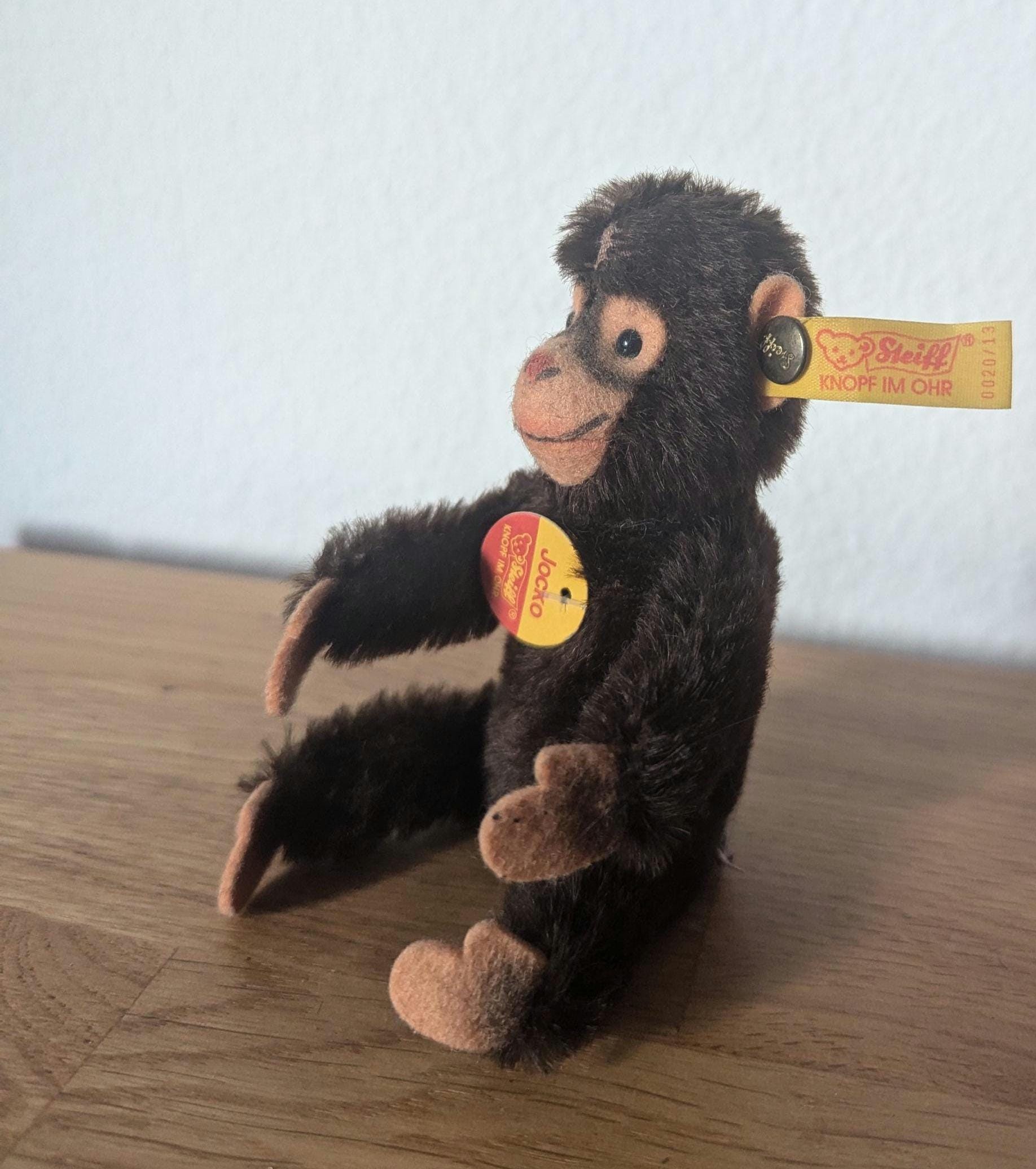 Vintage Steiff Jocko Plush Monkey, 1980s Classic Collectible With Tags ...