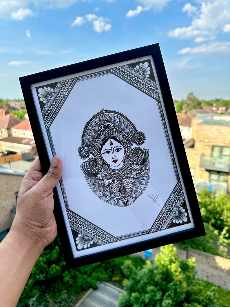 Handmade Goddess Durga Maa Mandala Art. - Etsy