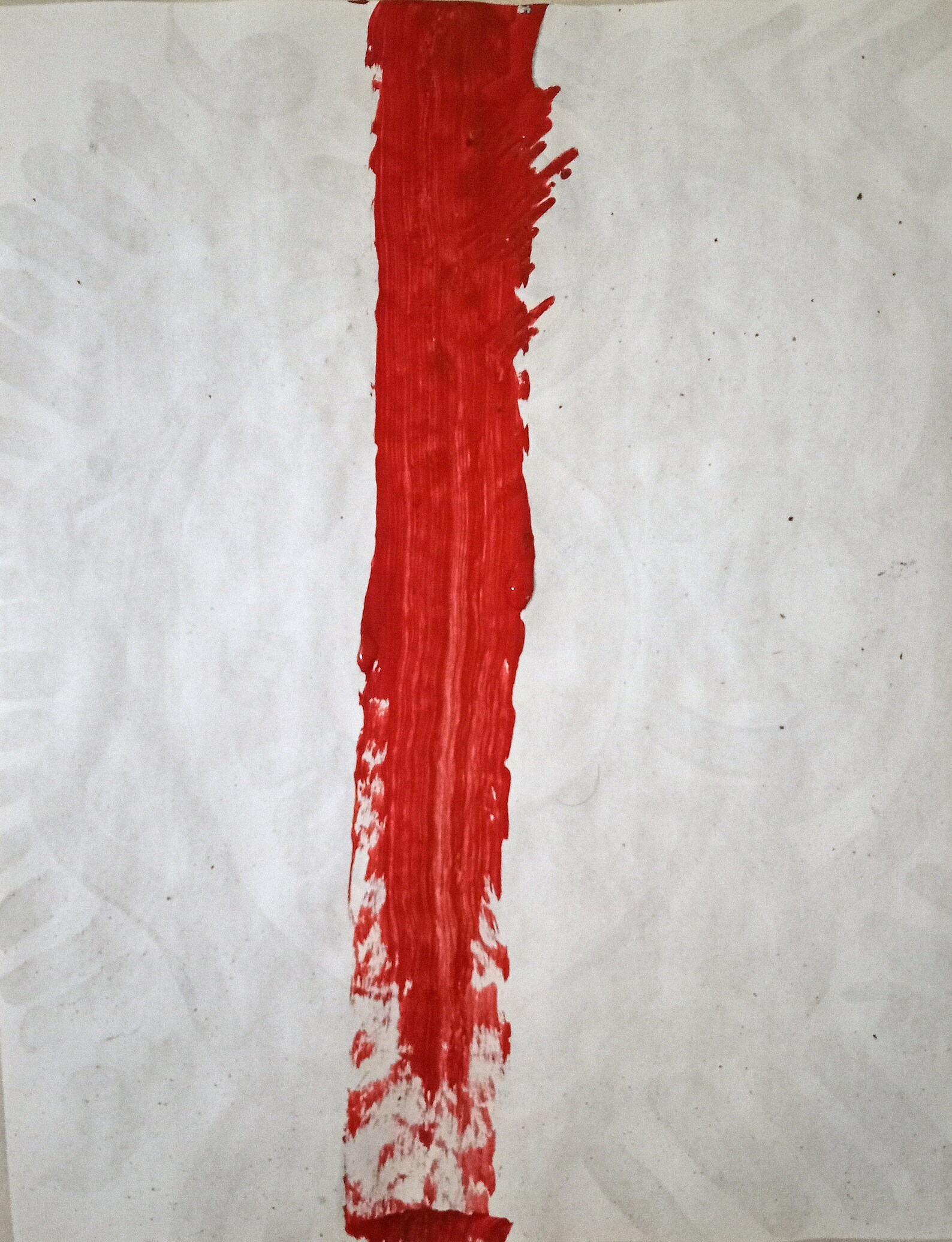 1 Red Paint Brush Stroke 8x10 Pop Abstract Acrylic Collage Art Paper ...
