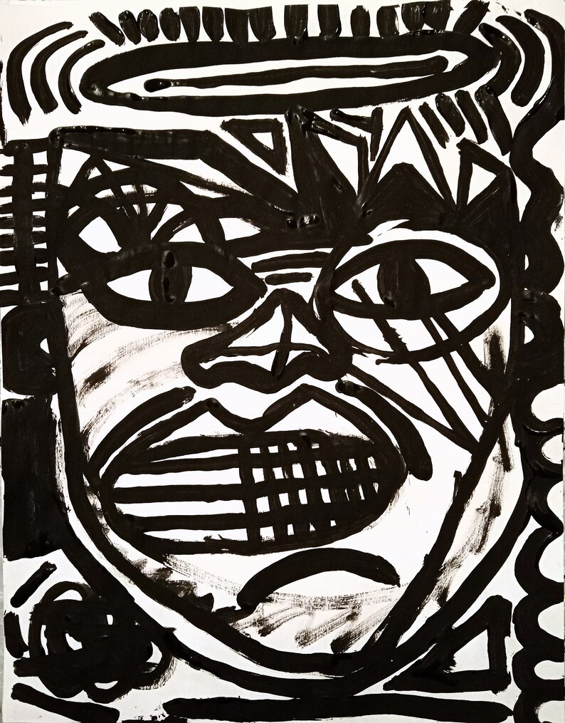 New 3ftx2ft Pop Abstract Acrylic Collage Art Canvas Painting - Etsy